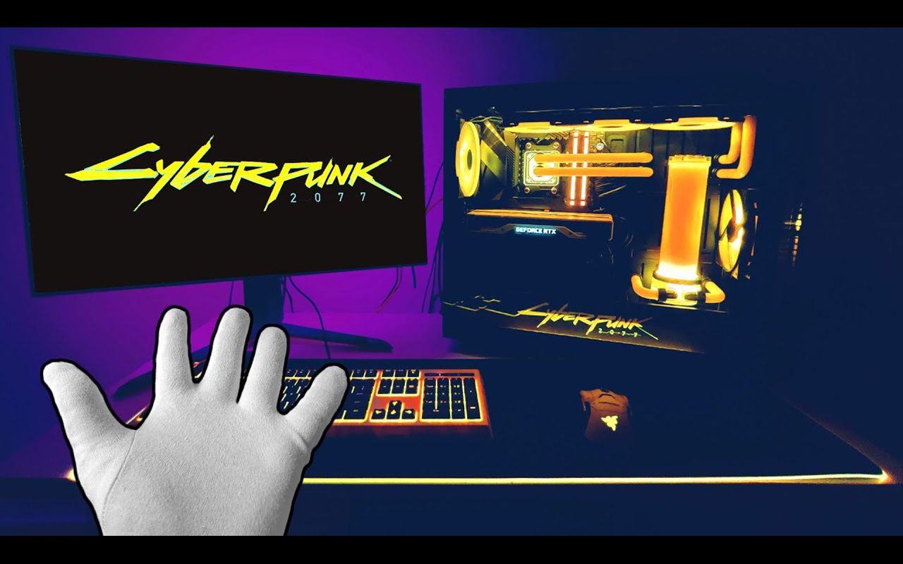 【讲究哥】讲究哥用前几天装的《赛博朋克2077》主题电脑玩《赛博...