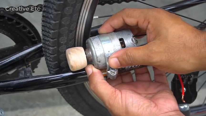 将自行车改装成简易的电动车