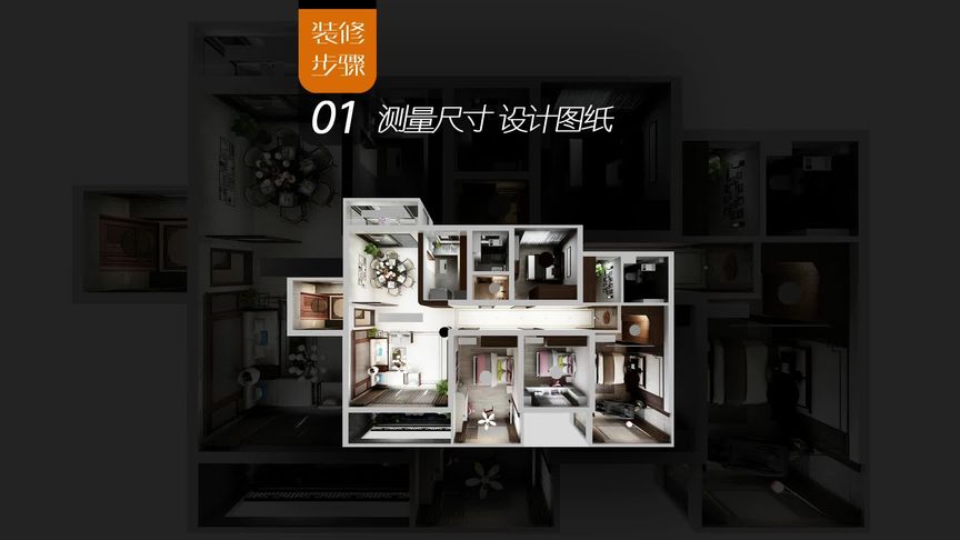 新房装修步骤第1步:测量尺寸设计图纸,确定装修风格。