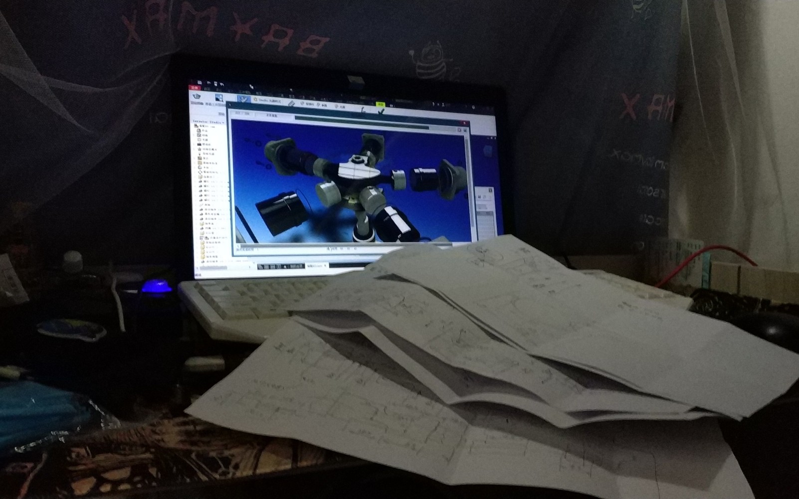 【五缸】气动马达原理动画