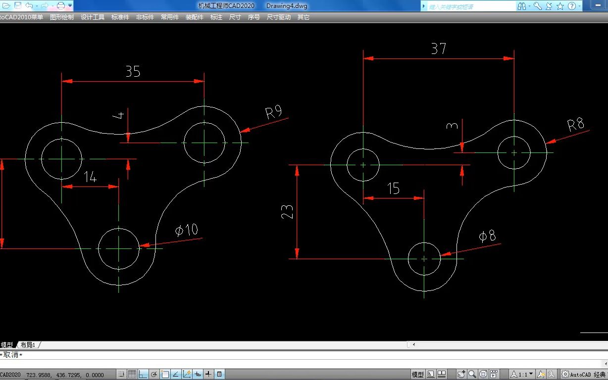 CAD自定义参数化图库实例7。