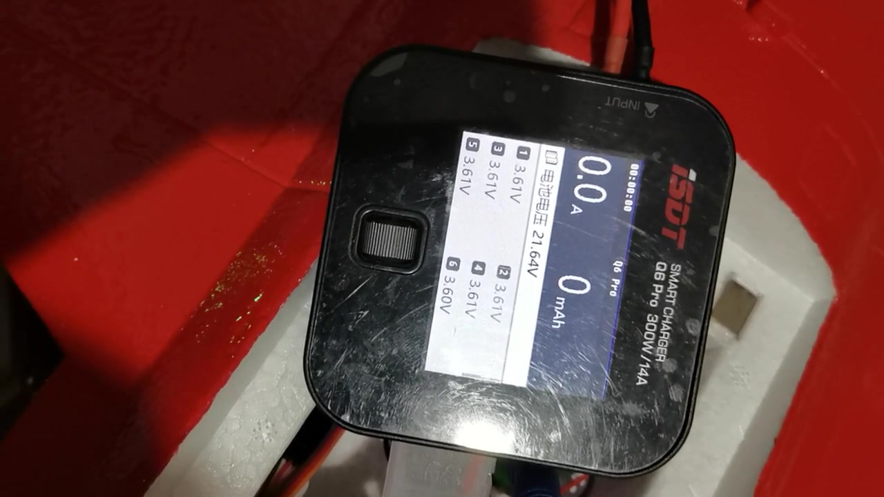 兰陵6s3300mah60c航模电池120安70安电流压降测试