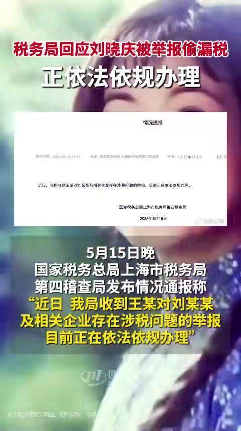 税务局回应刘晓庆被举报偷漏税:正依法依规办理