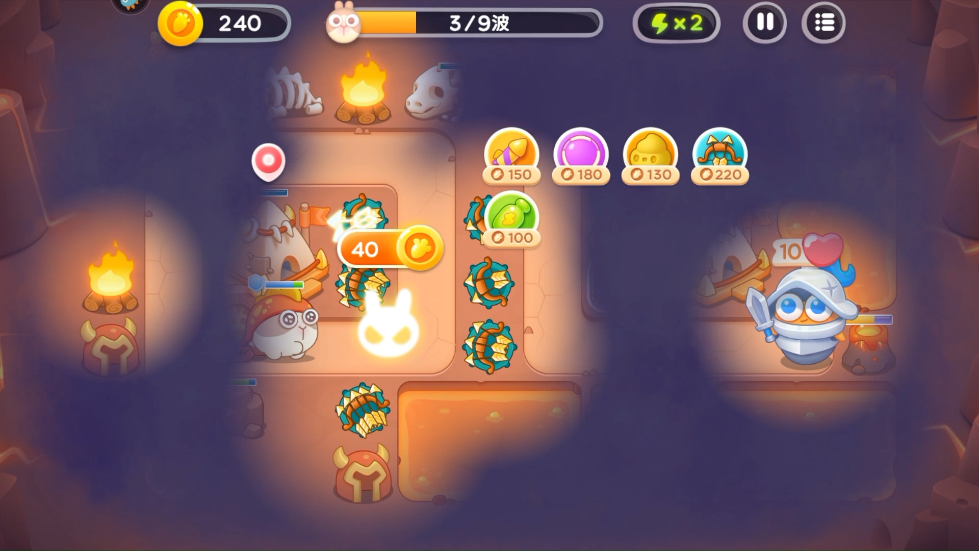 保卫萝卜4 无道具 金萝卜 全清 第六章 恶龙传说 第34集_攻略