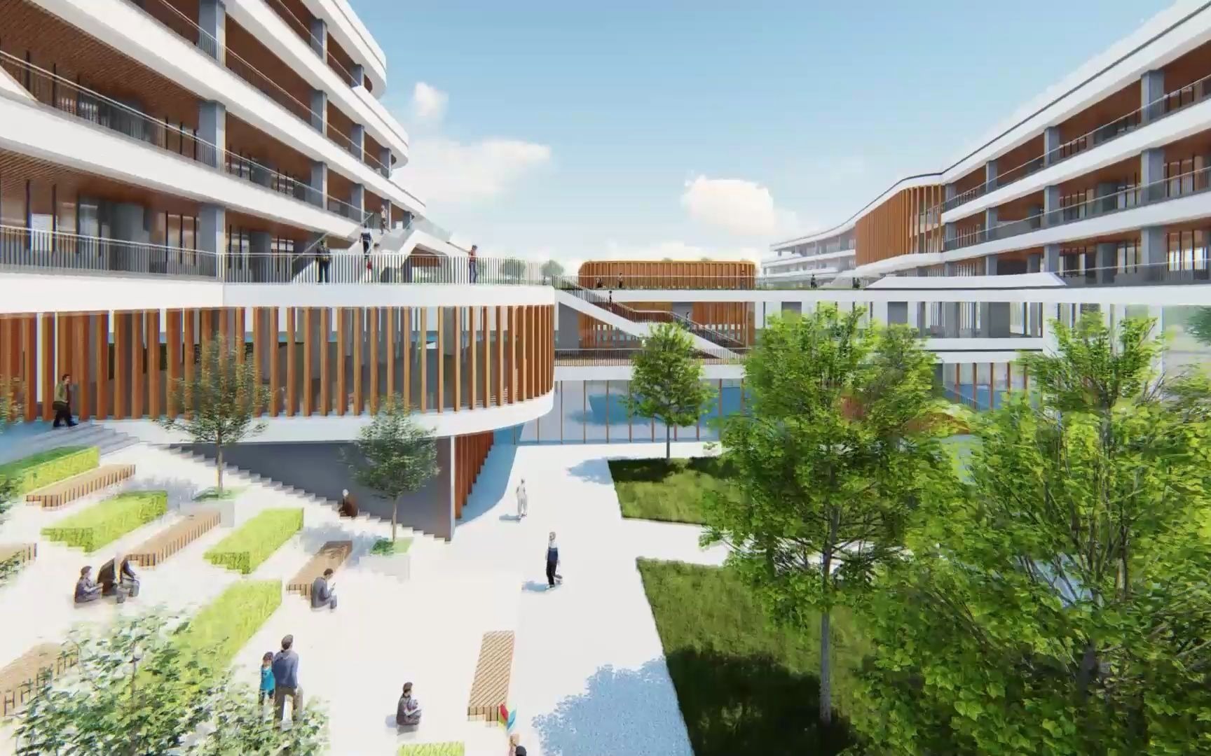 设计方案 | “在知识的梯田上眺望”-丽水城东新建学校设计-九年一贯...