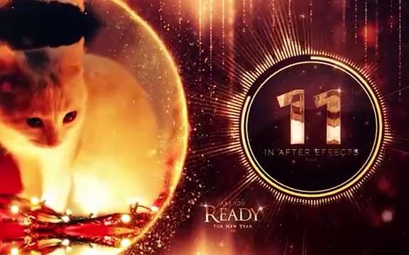 AE模板-2022新年快乐跨年前夜烟花粒子60秒倒计时开场动画