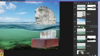 ps海景图片合成视频:海水天空合成海底图层叠加调色