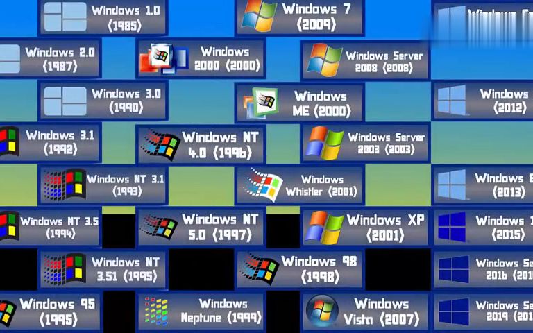 Windows历代版本关机画面