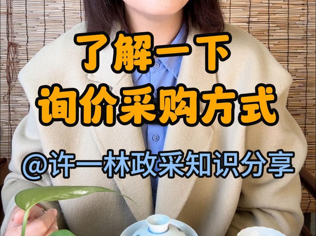 [政采0-1]了解一下 政府采购询价采购方式