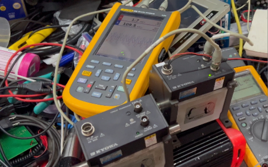 简易初步测试一下动态扭矩变送器器传感器的工作 Kyowa 50N/M 100N/...