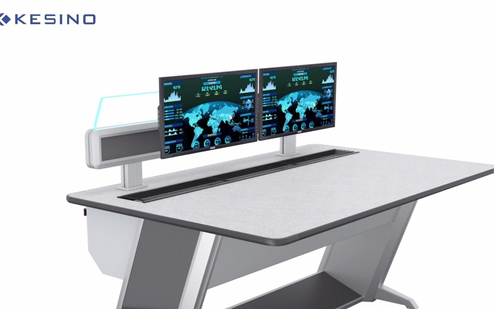 【科思诺】【KCG控制台效果展示】城市管理局调度中心操作台 控制...