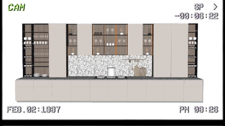 不会设计橱柜?看完这100个住宅餐厅餐饮空间橱柜餐边柜SU模型-SKP...