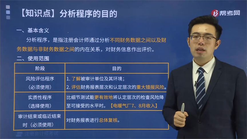 听帮考网孙超凡老师讲什么是分析程序?有哪些使用范围和目的?