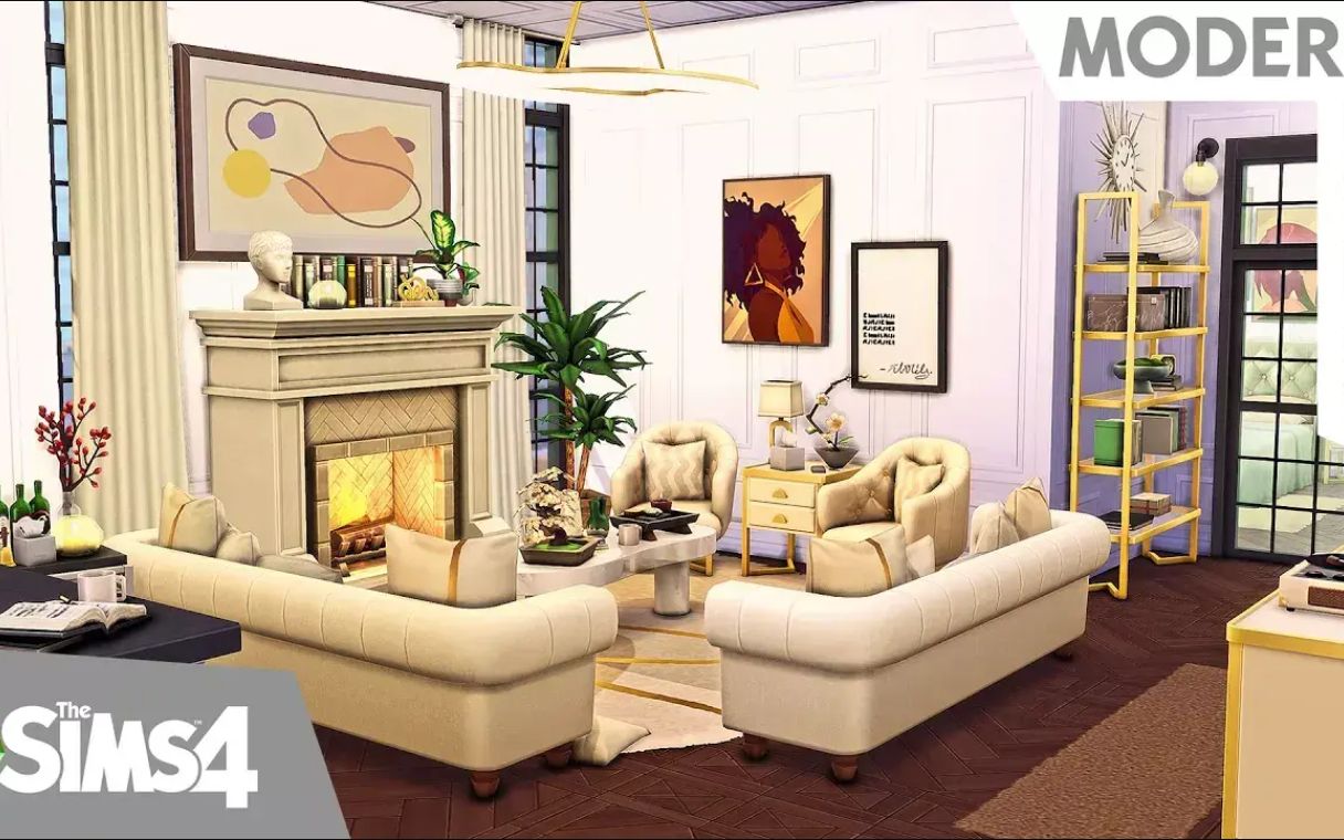 ..._ The Sims 4 Modern Luxe Kit Speed Build_哔哩哔哩bilibili_模拟人生