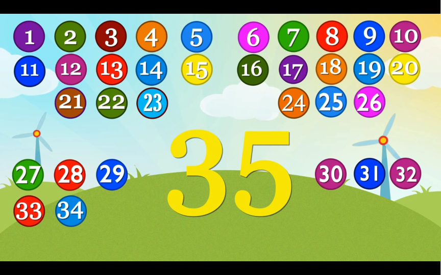 幼儿英语数字启蒙动画 学前教育 从1数到100 数字1-100英语发音