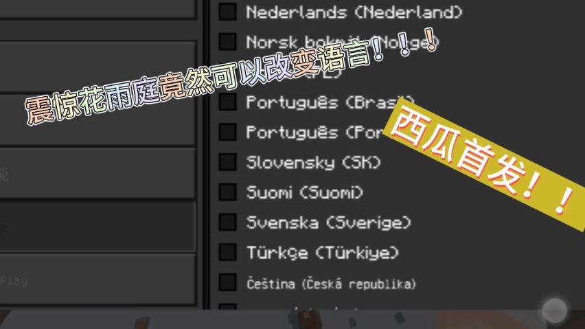 我的世界:当花雨庭可以改变语言!(西瓜首发)!
