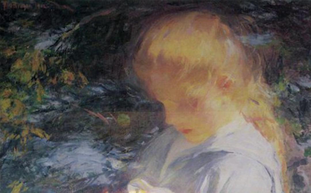 弗兰克·本森 印象派肖像画油画欣赏