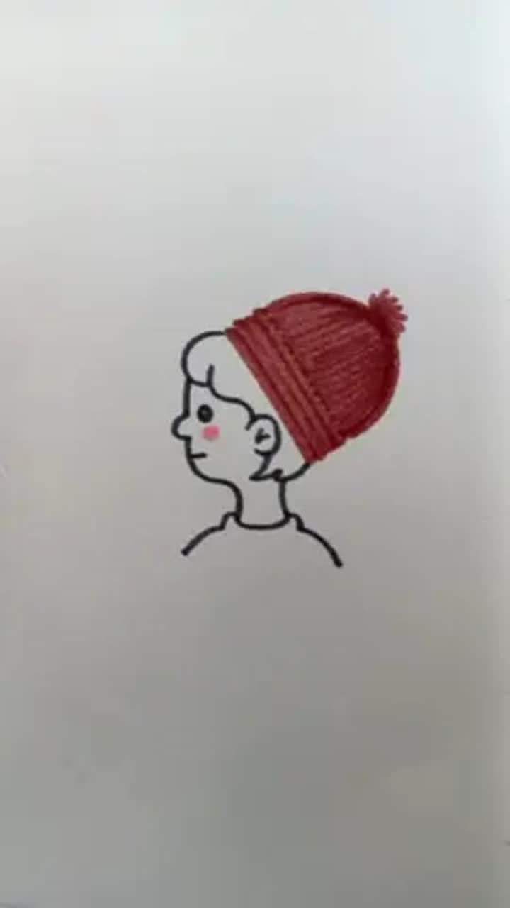 小男孩的简单画法简笔画 画画 一起学画画 儿童简笔画 小男孩简笔画