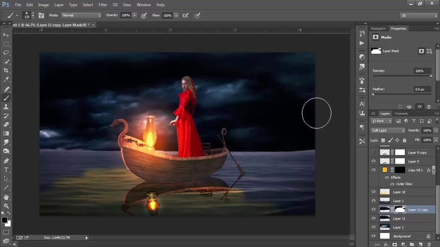 Photoshop照片处理使用灯光教程CC打破黑暗