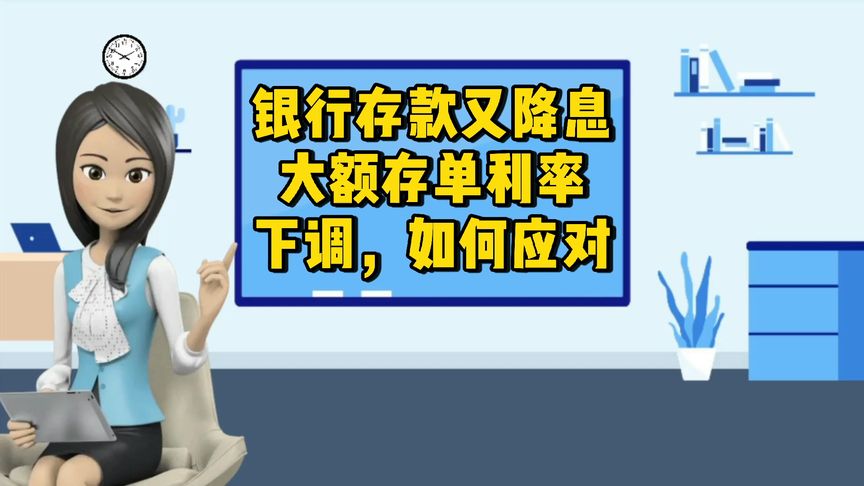 银行存款又降息了,大额存单的利率下调,应如何应对
