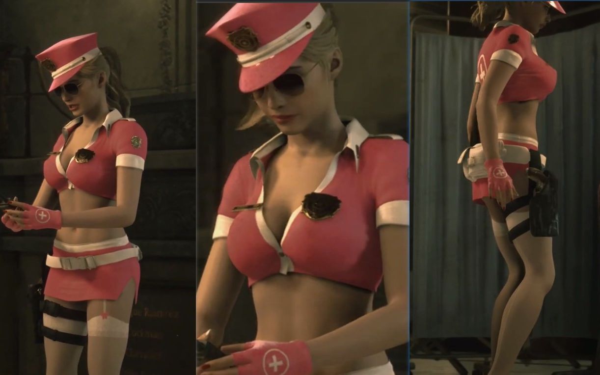 《生化危机2 重制版》齐臀白丝美女秘书克莱尔(自由视角)