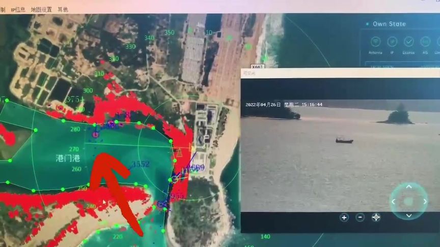 雷达小目标跟踪识别,引导光电获取视频数据