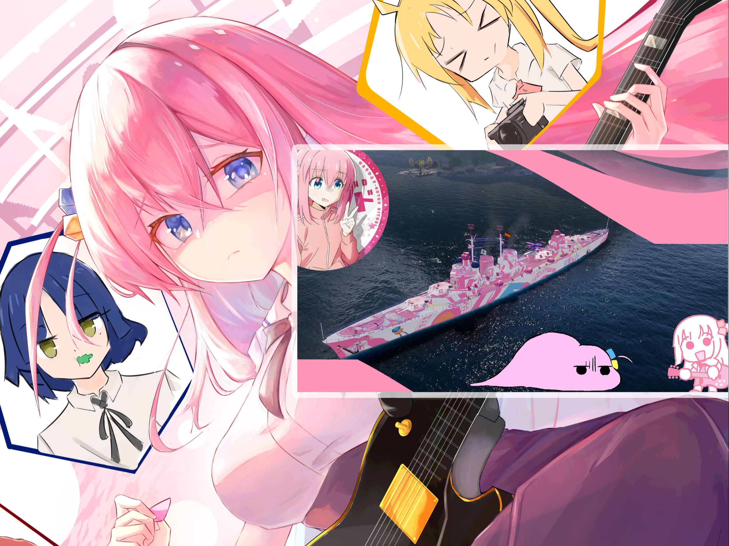 战舰世界涂装mod 奥肯多 孤独摇滚波奇 二次元涂装 MOD1