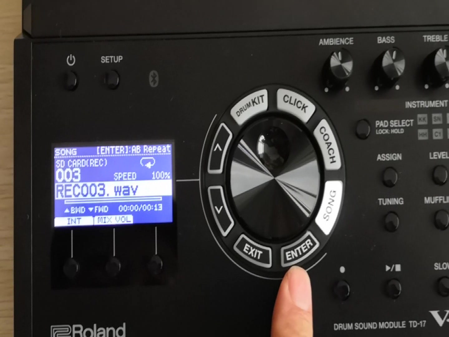 罗兰Roland td-17电鼓将录音转至SD卡【鼓匠工作室】