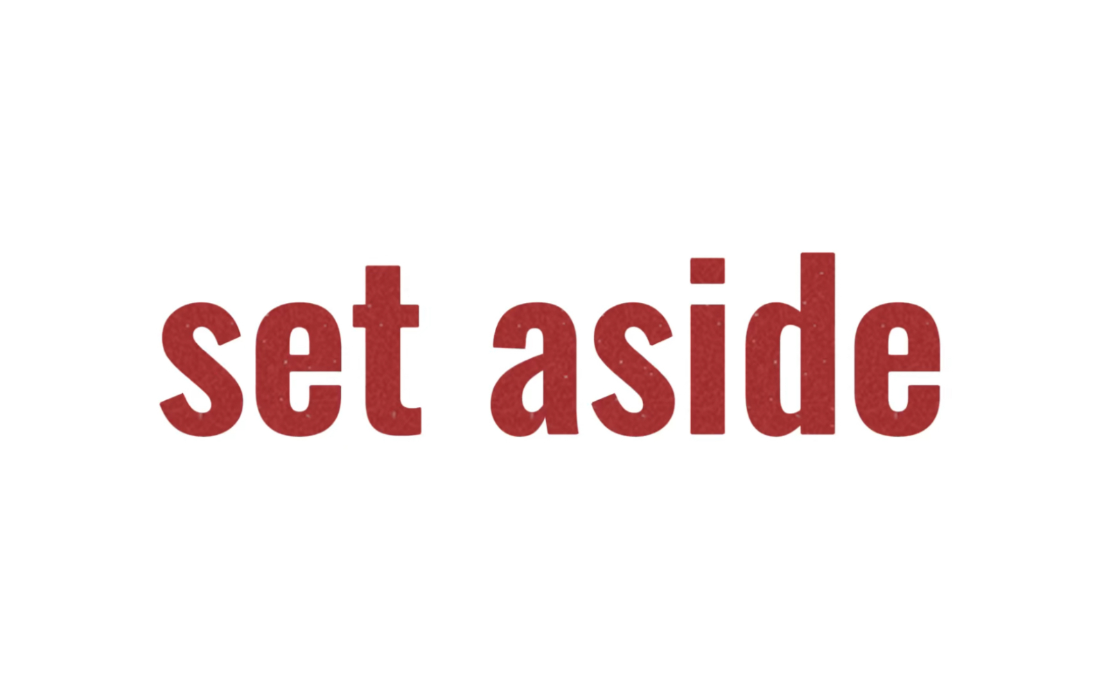 set aside的两个意思