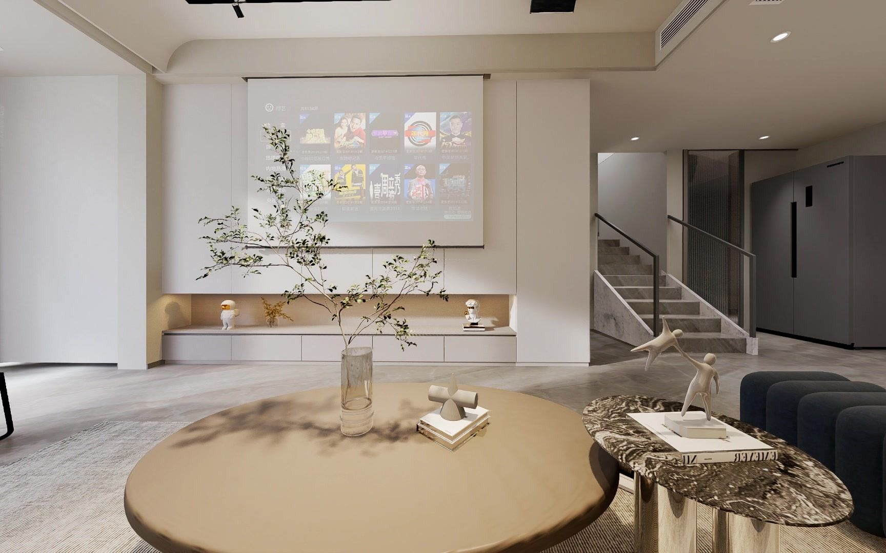 现代跃层装修案例动画