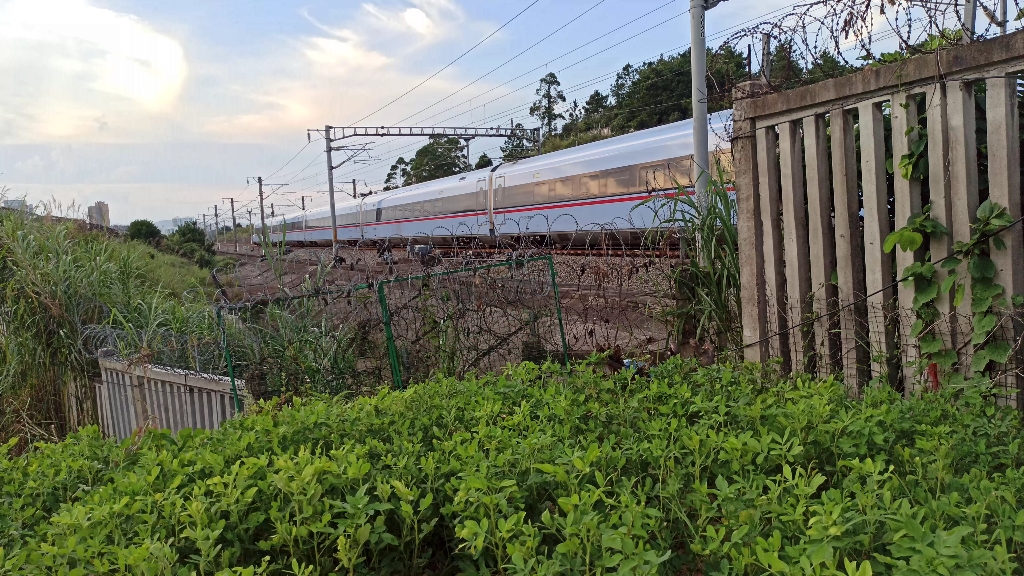 【防城港北——南宁东】复兴CR400AF动车组上行加速出站