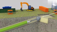 3d动画演示市政工程管道穿越拉管施工,你看懂了吗?