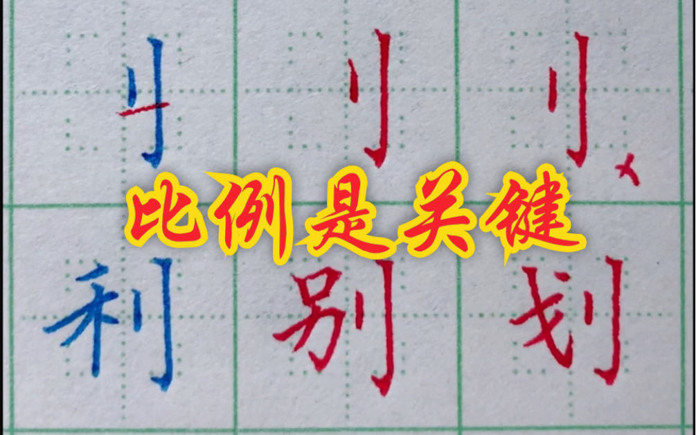 硬笔书法楷书偏旁部首——立刀旁