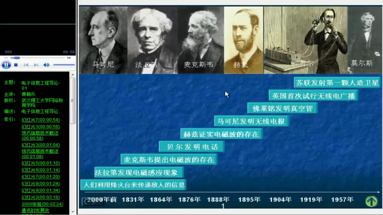 哔哩哔哩-武汉理工大学 电子信息工程导论-电子信息工程导论1[高清版]
