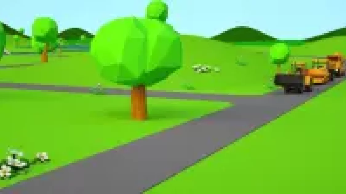 小汽车儿童动画英文儿歌幼儿教育系列(八)小朋友要注意红绿灯哟