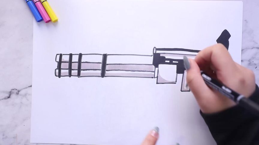 加特林怎么画简笔画