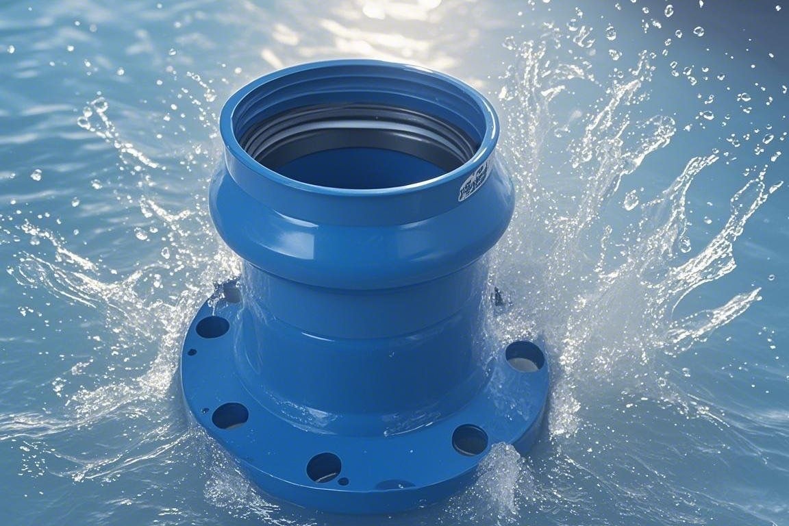 PVC或PE管承插连接球墨铸铁钢塑管件