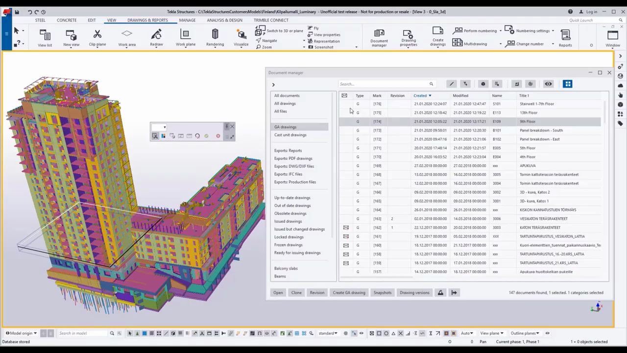 轻松可视化和编辑工程图视图(预制)-Tekla Structures 2020
