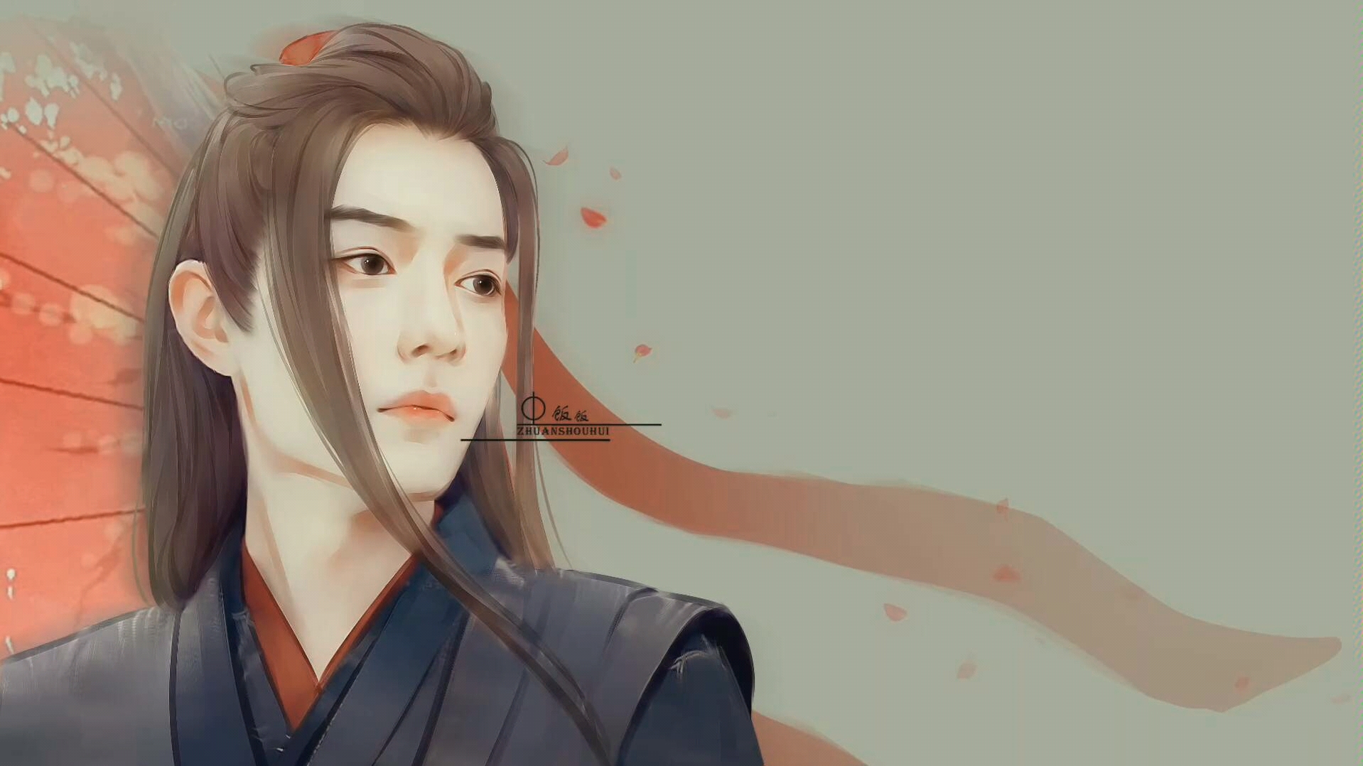 陈情令魔道祖师夷陵老祖魏无羡肖战照片转手绘