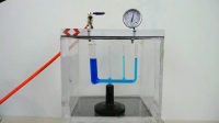 实验,真空下的毛细管,注意看管中液体的变化