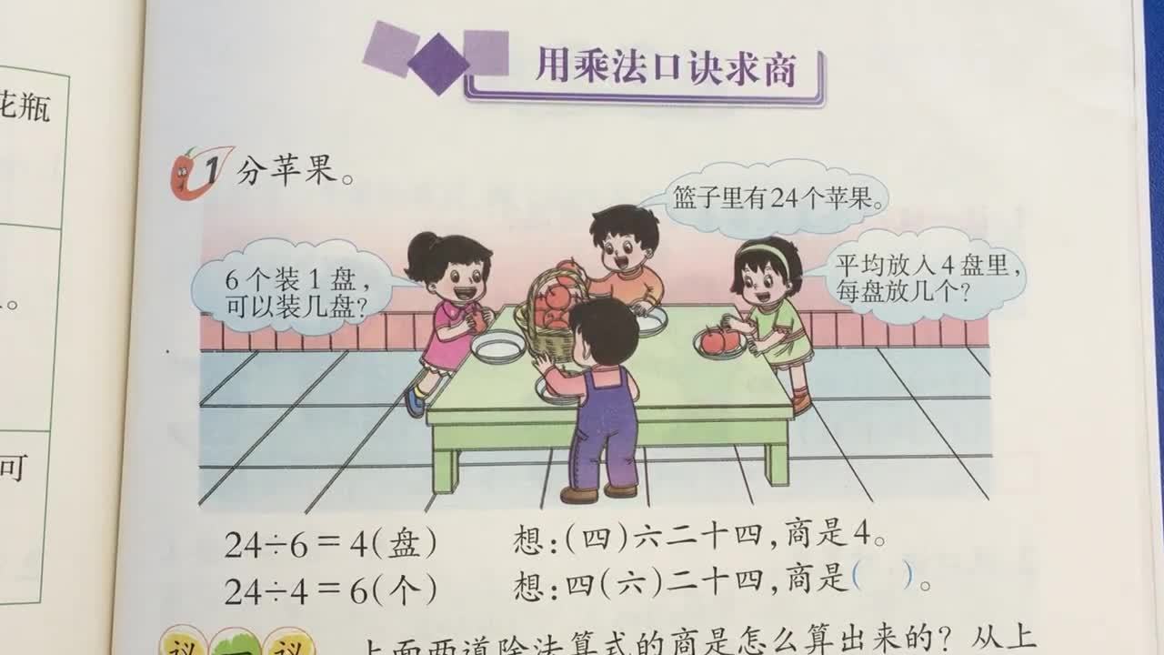 二年级数学上册 33 用乘法口诀求商 P73 名师课堂