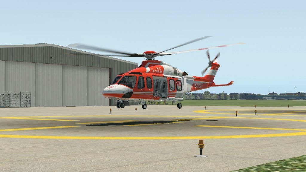 xplane11直升机模拟飞行-阿古斯塔AW139直升机金汇救援不同机坪移动