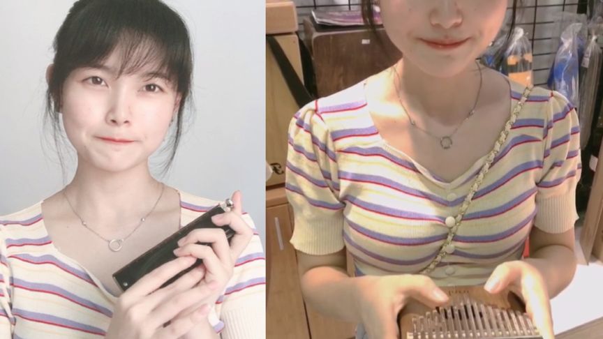 学口琴第206天,今天试了试拇指琴,几十块钱的音色居然这么好听