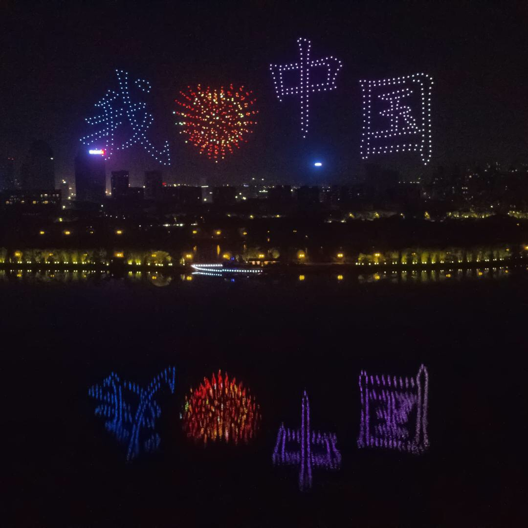 空中未来无人机表演 