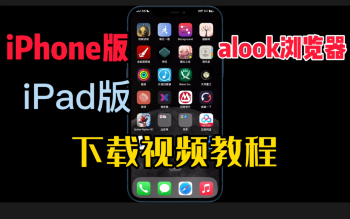 iPhone版苹果版iOS版iPad版alook浏览器下载视频教程!如何在iPhone...
