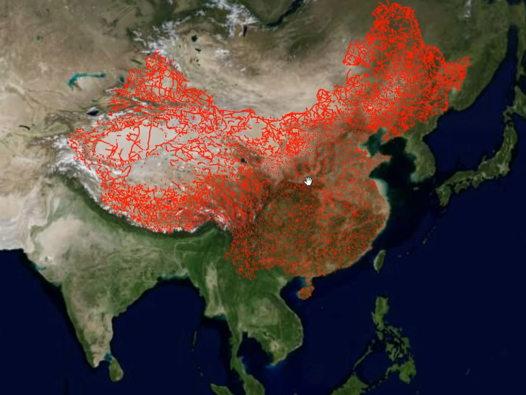 Maplibre GL 加载pbf矢量切片 全国范围路网和行政 (文件5g大小)