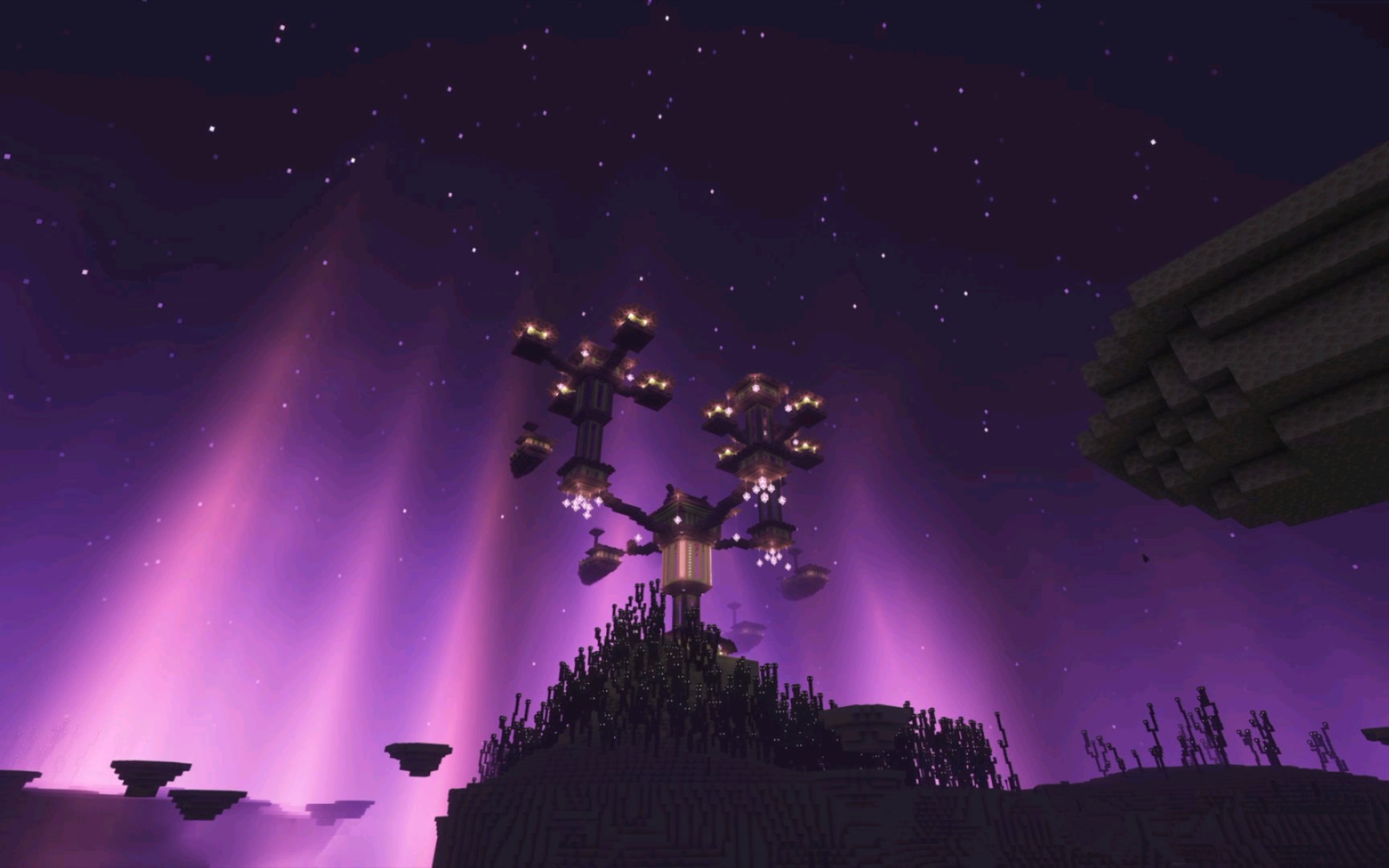 【Minecraft建筑】获得成就「游戏尽头的城市」_我的世界