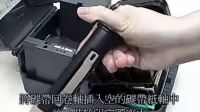 TSC 244标签打印机安装碳带教程
