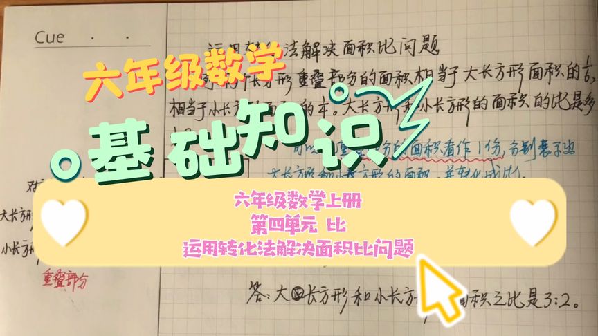 应用题,运用转化法解决面积比问题,六年级数学上册第四单元《比