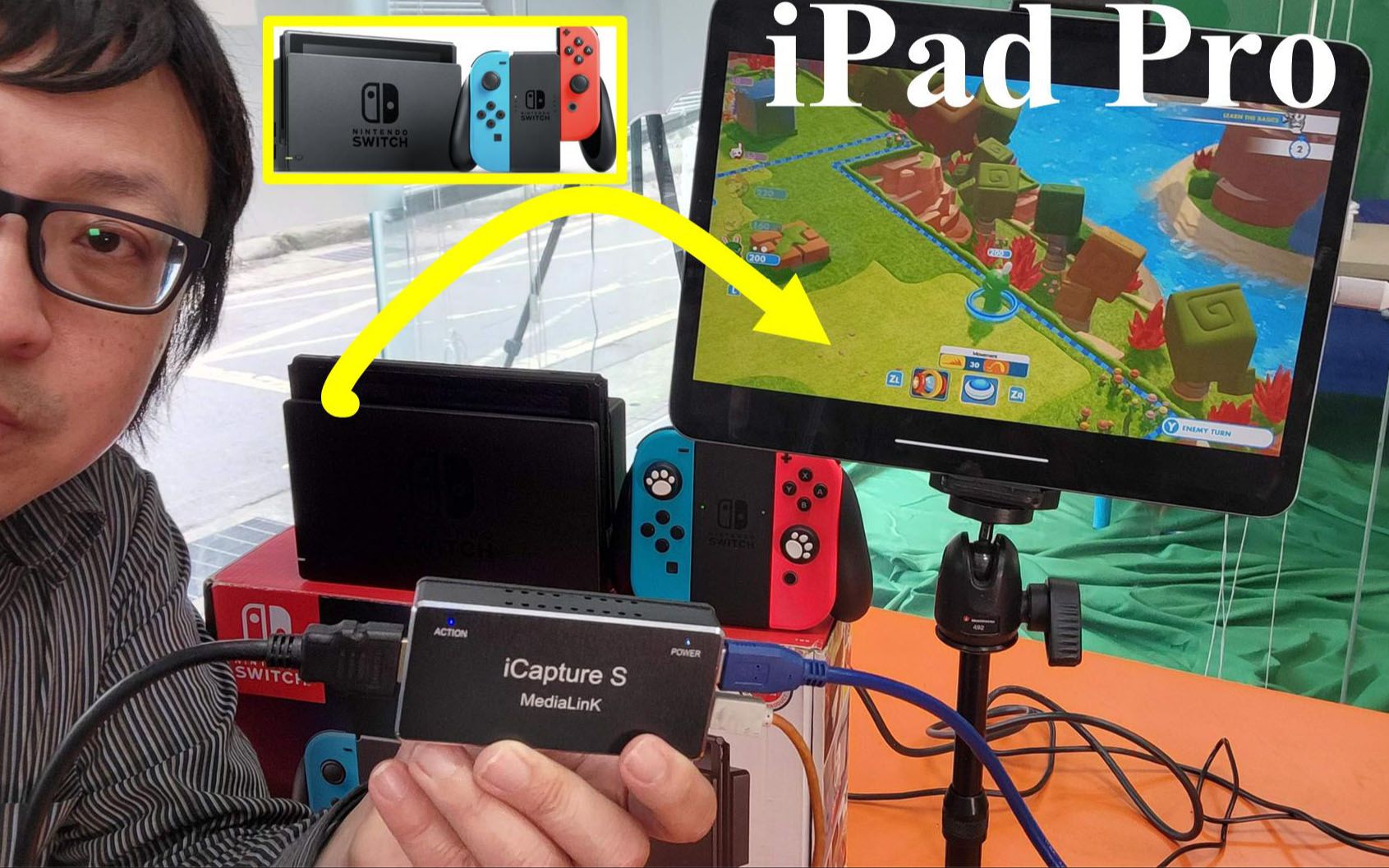 任天堂switch游戏机连接iPhone iPad安卓手机直播或录影 (FEBON iOS...